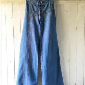 Vintage | Jeans | Vintage 97s High Waisted Rainbow Bell Jeans 23 | Poshmark